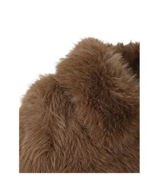 THE FRANKIE SHOP Hope Fur Jacket - Camel