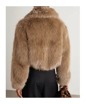 THE FRANKIE SHOP Hope Fur Jacket - Camel