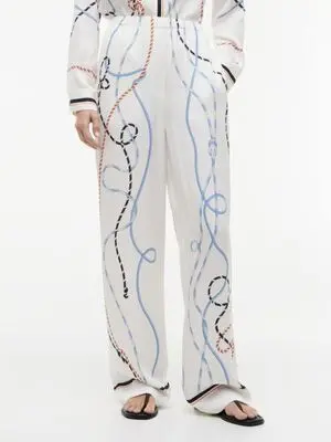 Tommy Hilfiger Rope Print Relaxed Straight Trousers