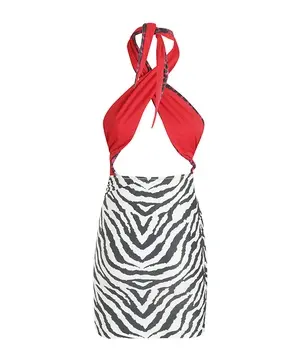 REINA OLGA Zebra Print Mini Dress