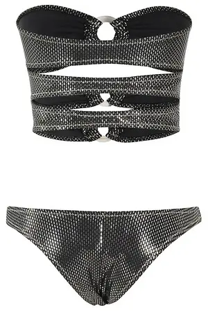 REINA OLGA Metallic Cut-out Bikini