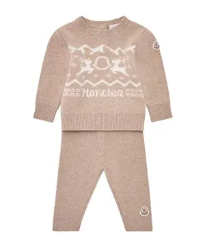Moncler Deer Motif Wool Cashmere Set