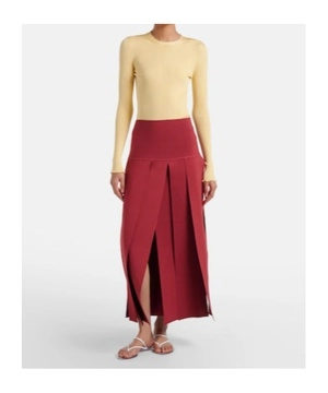 Alaïa Pleated Midi Skirt