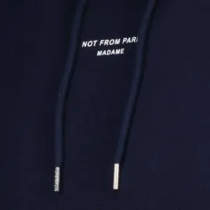 Drole De Monsieur Le Hoodie Slogan Classique Hoodie - Navy