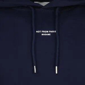 Drole De Monsieur Le Hoodie Slogan Classique Hoodie - Navy