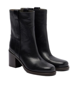 Brunello Cucinelli Monili Leather Ankle Boots