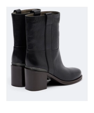 Brunello Cucinelli Monili Leather Ankle Boots