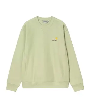 Carhartt Work In Progress American Script Sweatshirt - Pale Olive