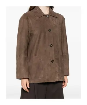 Max Mara Long-sleeve Leather Jacket