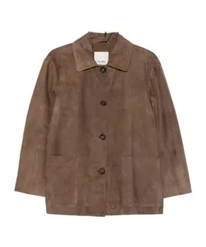 MAX MARA Max Mara Long-Sleeve Leather Jacket