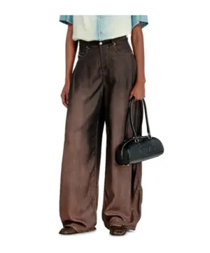 DIESEL® 1987 D-khelz Relaxed Fit Wide-leg Jeans - Brown