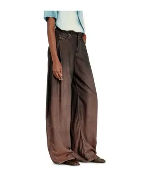 DIESEL® 1987 D-khelz Relaxed Fit Wide-leg Jeans - Brown