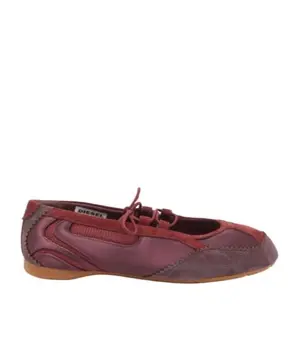 DIESEL® D-mile Lace-up Ballet Flats - Burgundy