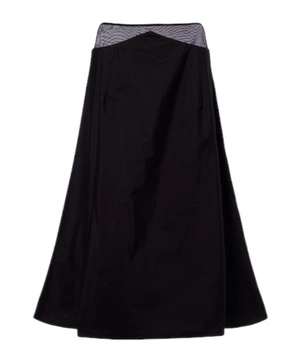 THE ROW Irella Cotton Poplin Midi Skirt - Black