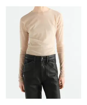 LEMAIRE Sheer Long-sleeve Top - Powder