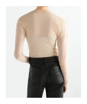 LEMAIRE Sheer Long-sleeve Top - Powder