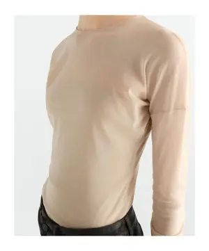 LEMAIRE Sheer Long-sleeve Top - Powder