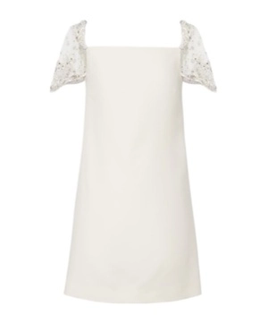 Valentino Garavani Crepe Couture Embellished Minidress