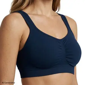 LANDS' END Bralette Soft Fit Seamless - Navy