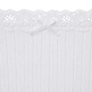 SKIMS Pointelle Lace String Thong | White | | Lightweight Cotton - Snow