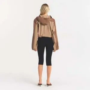 SKIMS Half Zip Pullover | Light Neutral | | Woven Cotton