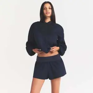 SKIMS Flutter Short | Blue | | Woven Cotton
