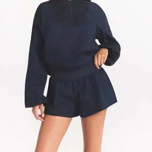 SKIMS Flutter Short | Blue | | Woven Cotton