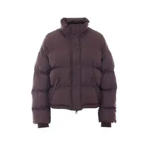COURREGES Cropped Puffer Down Jacket With Logo - Red