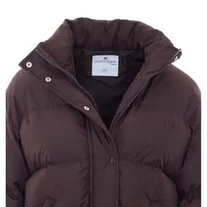 COURREGES Cropped Puffer Down Jacket With Logo