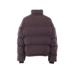 COURREGES Cropped Puffer Down Jacket With Logo - Red