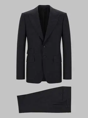 TOM FORD Completo Shelton In Grisaglia - Blue