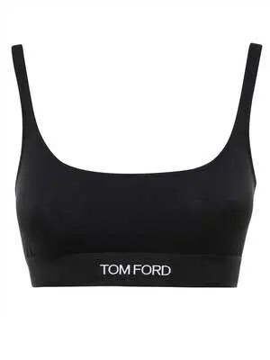 TOM FORD Bralette In Modal Con Logo - Black