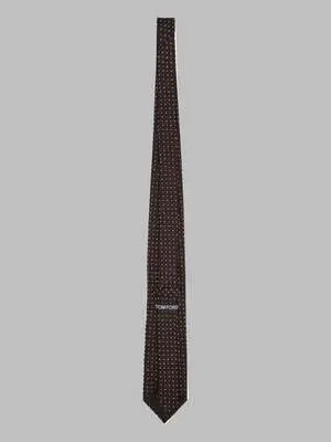 TOM FORD Silk Jacquard Cravat - Brown