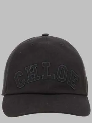 Chloé Baseball Cap With Logo - Black