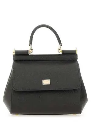 Dolce & Gabbana Sicily Medium Top Handle Bag - Black