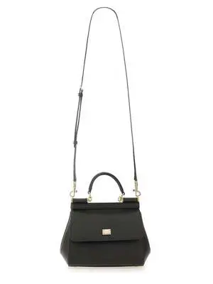 Dolce & Gabbana Sicily Medium Top Handle Bag - Black