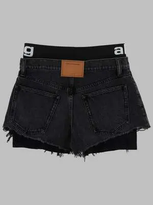 Alexander Wang Denim Shorts With Logo Waistband