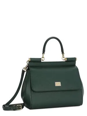 Dolce & Gabbana Sicily Medium Top Handle Bag - Green