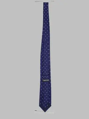 TOM FORD Silk Jacquard Cravat - Blue
