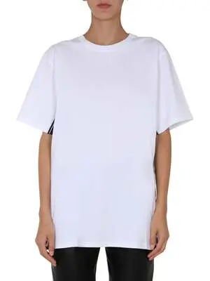 Stella McCartney Round Neck T-shirt With Side Band Detail - White