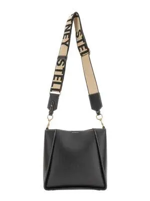 Stella McCartney Logo Shoulder Bag - Black