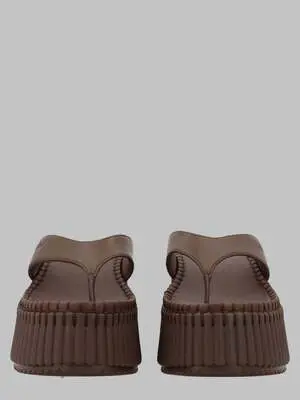 Chloé Nama Platform Sandals - Brown