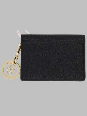 GANNI Card Holder With Gold Tone Charm