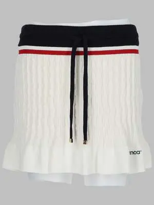 Casablanca Minigonna Da Tennis In Maglia - White