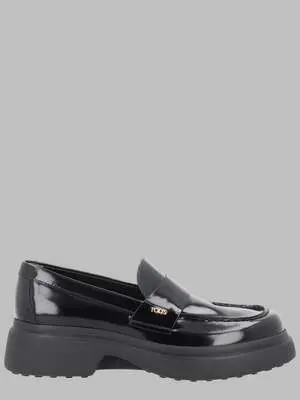 TOD'S Patent Leather Loafers - Black