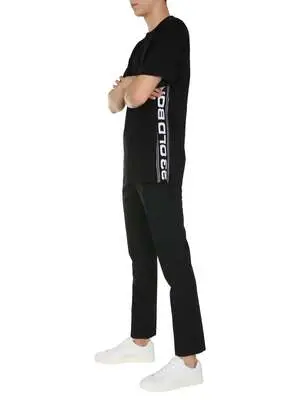 Stella McCartney Round Neck T-shirt With Side Band Detail - Black