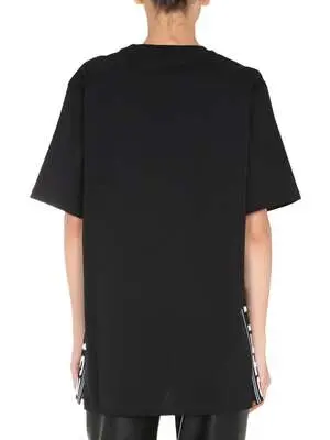 Stella McCartney Round Neck T-shirt With Side Band Detail - Black