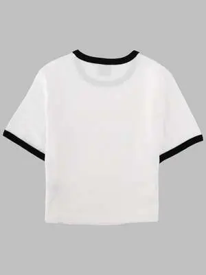 Casablanca Stacked Logo Cropped T-shirt