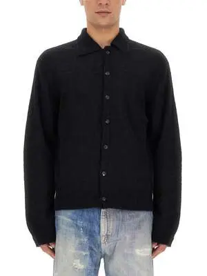 Our Legacy Button-front Cardigan With Shawl Collar - Black
