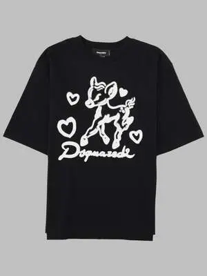 Dsquared2 T-shirt Con Stampa E Logo - Black